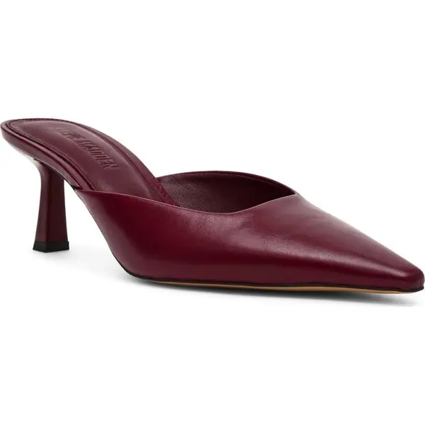Steve Madden Lisbeth Pointed Toe Mule In Burgundy Leather - 61